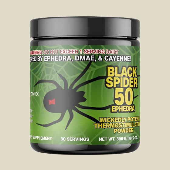 Black Spider 50 Eph Powder 300g - Ultimate Pre-Workout – GIGACULT